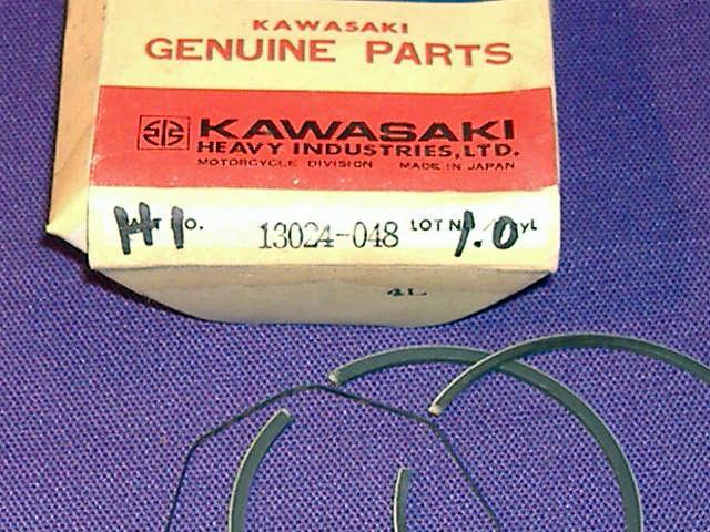 Purchase NOS OEM Kawasaki H1 piston rings 1.0mm 13024-048 H-1 KH500 ...