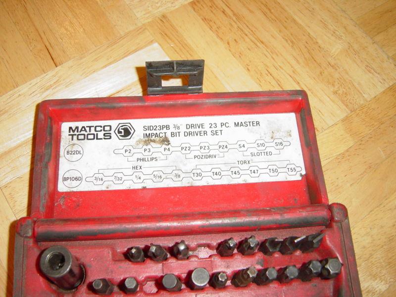 Buy MATCO TOOLS 21 PIECE 3/8 DRIVE MASTER IMPACT BIT DRIVER SET SID23PB ...