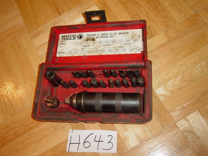 Buy MATCO TOOLS 21 PIECE 3/8 DRIVE MASTER IMPACT BIT DRIVER SET SID23PB ...