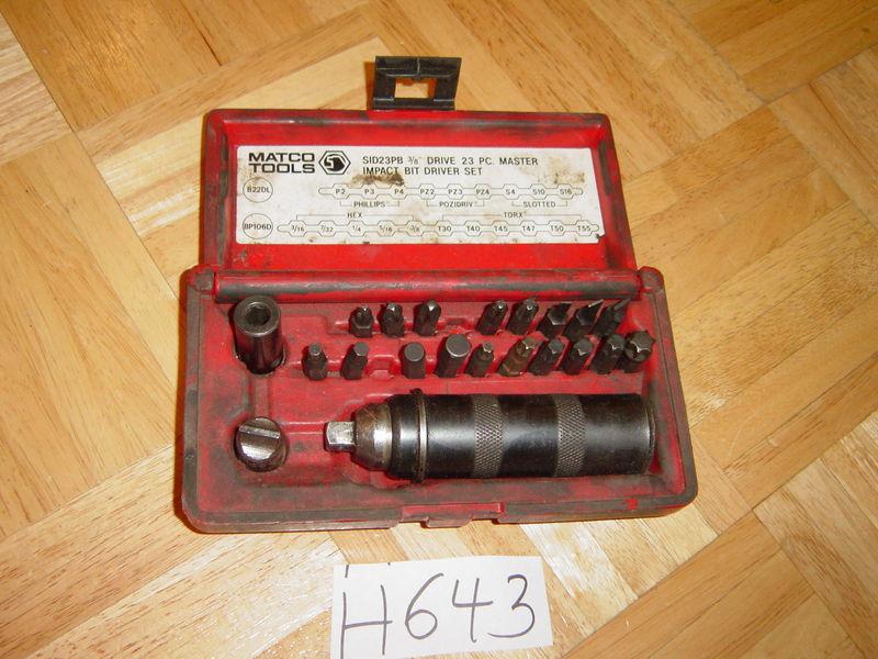 Buy MATCO TOOLS 21 PIECE 3/8 DRIVE MASTER IMPACT BIT DRIVER SET SID23PB ...