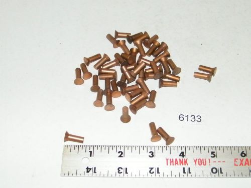 Buy 50 Vintage Countersunk Solid Copper Brake Clutch Rivets 5/8 Tall x ...
