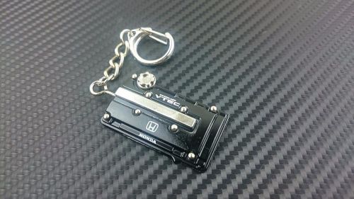 Buy New Honda B16 B18 B20 K20 Type R BLACK Valve Cover VTEC Keychain ...