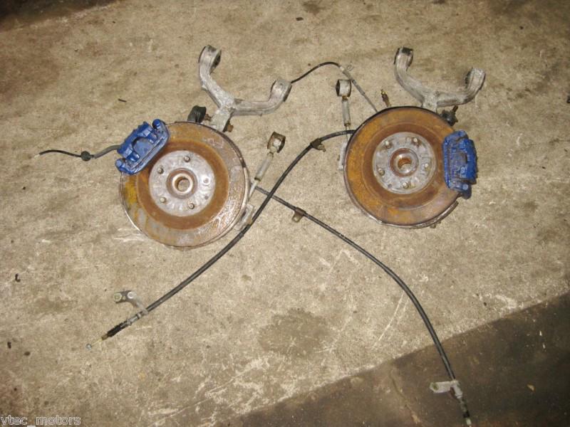 Buy REAR SPINDLES BRAKE ROTORS CALIPERS w/ CONTROL ARMS JDM MAZDA RX7 ...