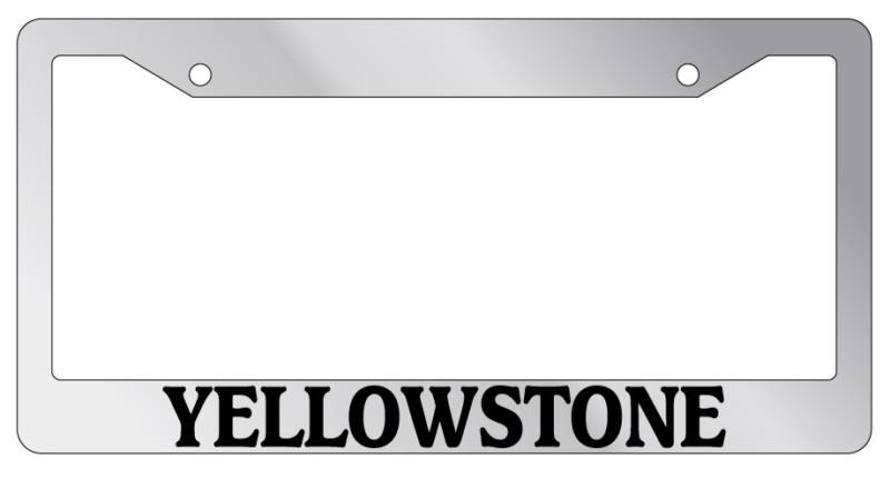 Buy Chrome License Plate Frame Yellowstone Auto Accessory Novelty ...