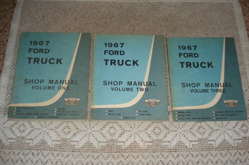 Buy 1967 FORD TRUCK SHOP MANUAL SET ORIGINAL SERVICE BOOKS OEM REPAIR ...