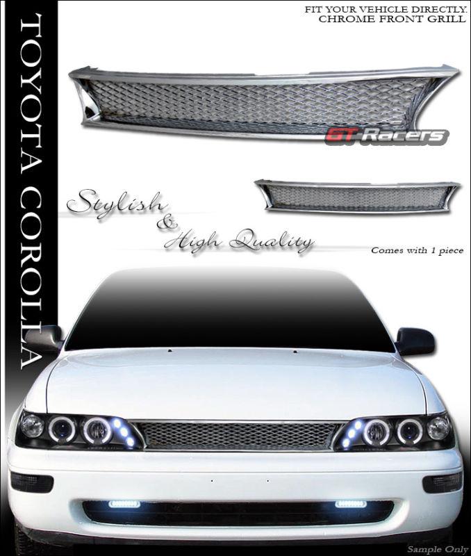 Find CHROME TR-SPORT BADGELESS MESH FRONT HOOD GRILL GRILLE ABS 93-97 ...