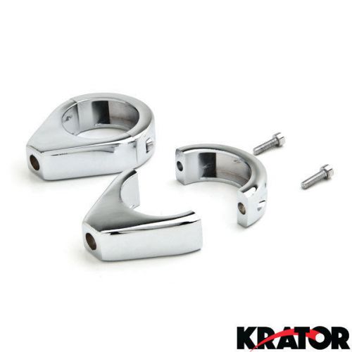 Find Chrome Pair Motorcycle Turn Signal Indicator Relocation Fork ...