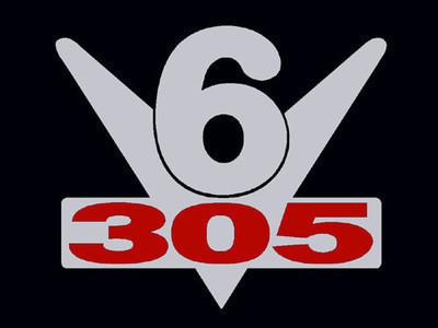 Find 2 CHROME 305 V6 EMBLEM DECAL SET OLD GMC TRUCK 1960-66 STICKERS in ...