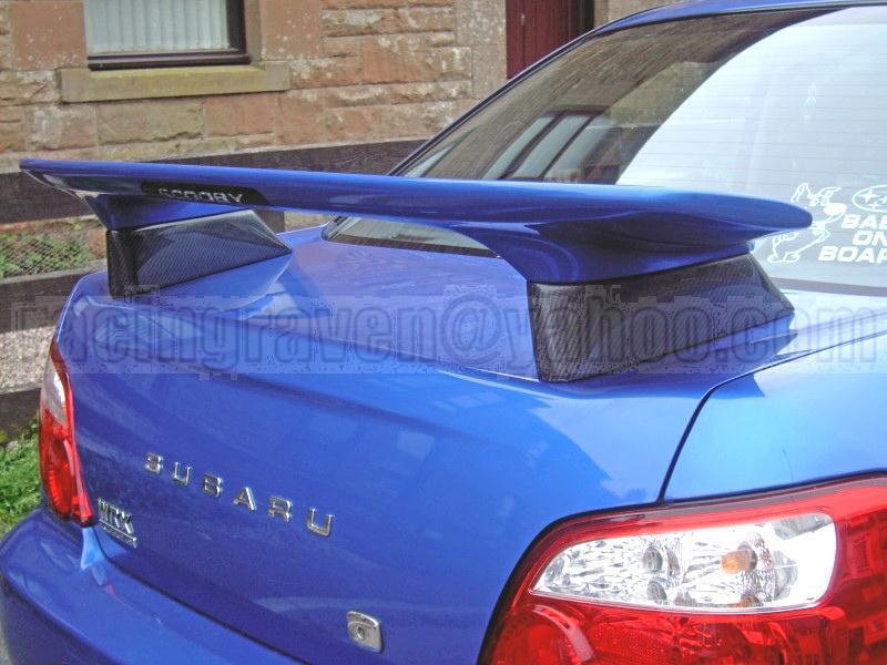 Sell CARBON FIBER 02-07 IMPREZA WRX STI GDA GDB REAR WING TRUNK SPOILER RISER BLOCKS in Factory ...