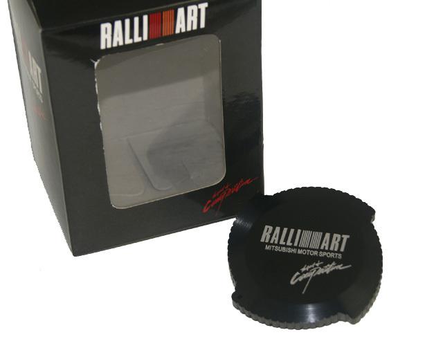 Buy RALLIART Engine Oil Fuel Filler Tank Cap Cover Black For Mitsubishi ...