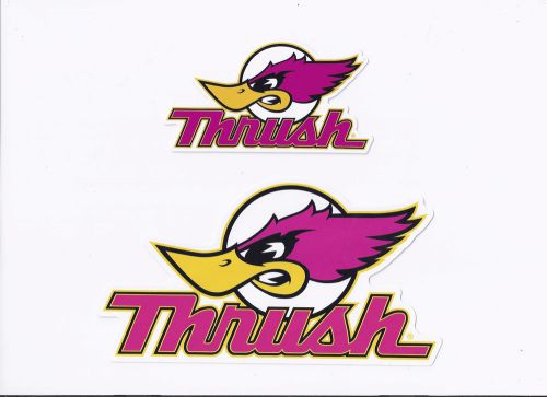 Buy THRUSH Exhaust Racing Stickers / Decals die cut lot of 2 in ...