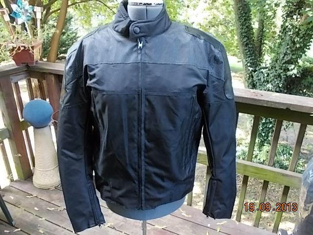 Buy Mens Leather & Material Vented Motorcycle Riding Jacket Padded ...