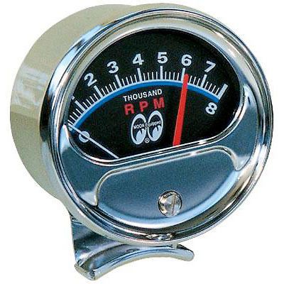 Purchase MOON HALF SWEEP TACHOMETER RAT HOT ROD GASSER NHRA SCTA DRAG ...