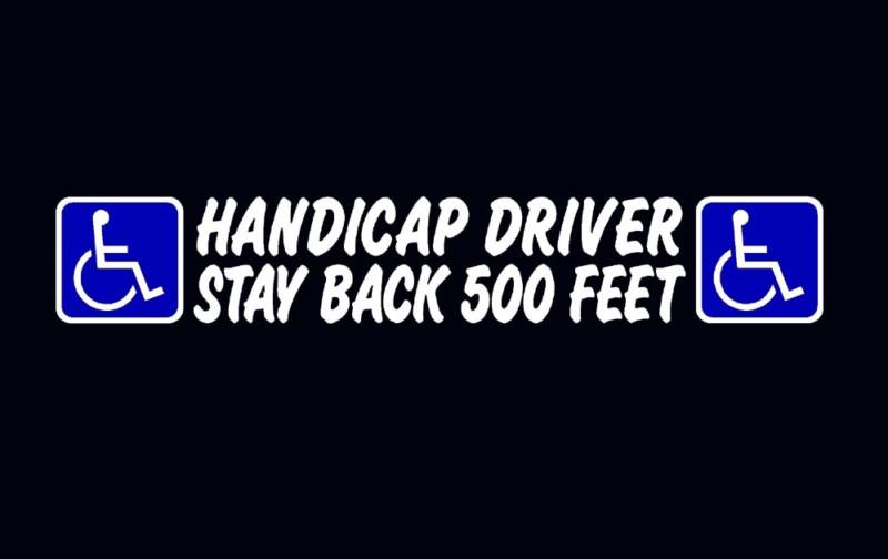 Purchase HANDICAP DRIVER STAY BACK 500 FEET VAN WHEELCHAIR WARNING ...