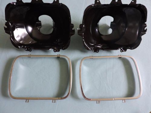 Buy 2 Headlamp Mounting Kit,Headlight Buckets + Rings Fits GM 5968095 ...