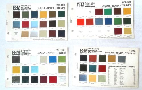 Buy 1977 - 1982 JAGUAR ROVER TRIUMPH R-M COLOR PAINT CHIP CHARTS ALL ...