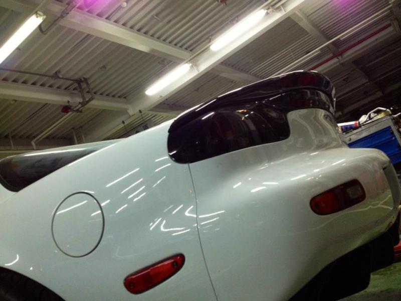 Buy 93-95 Mazda RX-7 FD3S Extend rear Lip Spoiler ATTAIN RX7 Flat Black ...