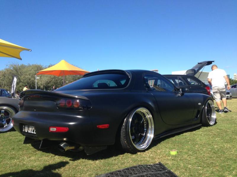 Buy 93-95 Mazda RX-7 FD3S Extend rear Lip Spoiler ATTAIN RX7 Flat Black ...