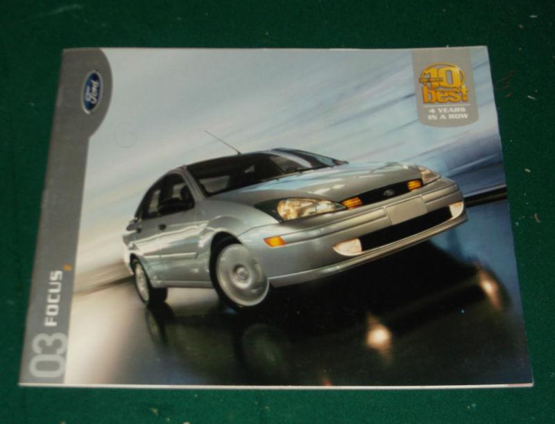 Buy 2003 Ford Focus Dealer Sales Brochure; Sedan; ZX3; ZX5; SE; LX ...
