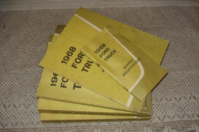 Buy 1968 FORD TRUCK SHOP MANUAL SET ORIGINAL SERVICE BOOKS in Carl ...