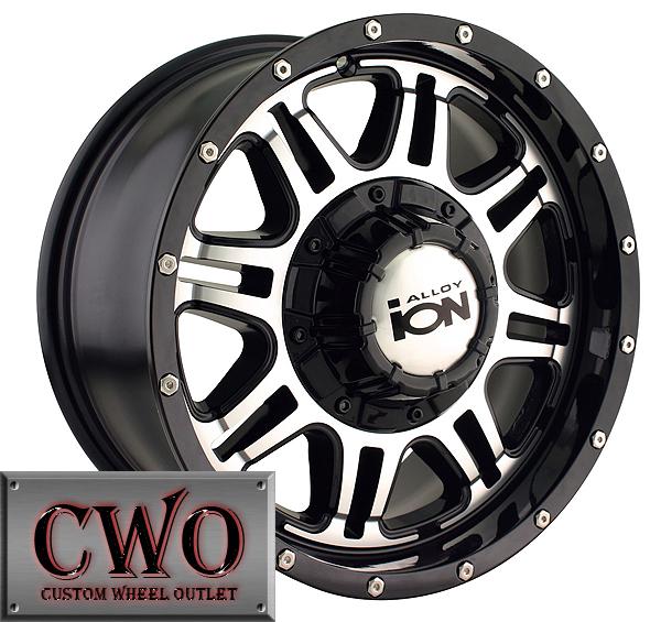 Find 18 Black Ion Style 186 Rims 5x114.3/5x127 5 Lug Jeep Ford Ranger ...