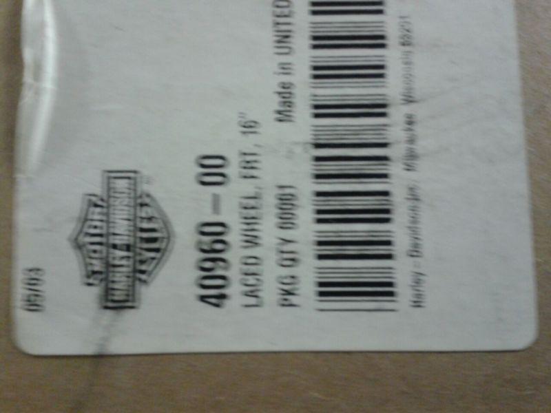 Find harley davidson part number 40960-00 front wheel in Mount ...