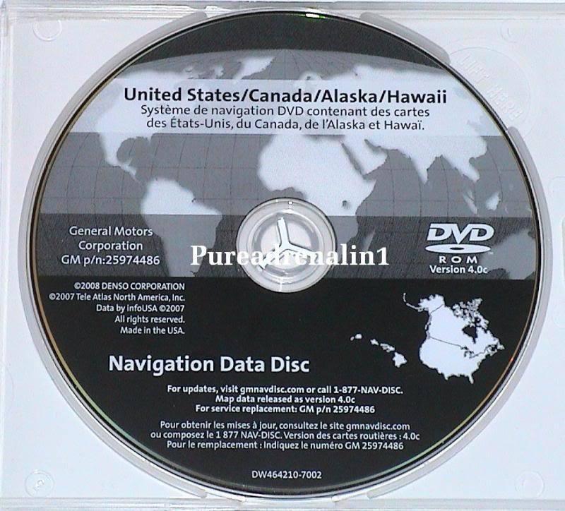 Find 2006 2007 2008 2009 CADILLAC DTS NAVIGATION DISC CD DVD US CANADA ...