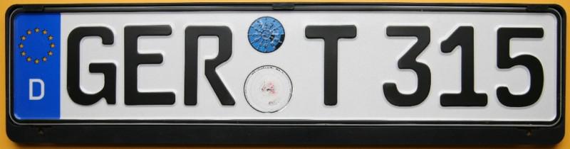 Find German EURO license plate +frame Volkswagen Porsche Audi BMW Volvo ...