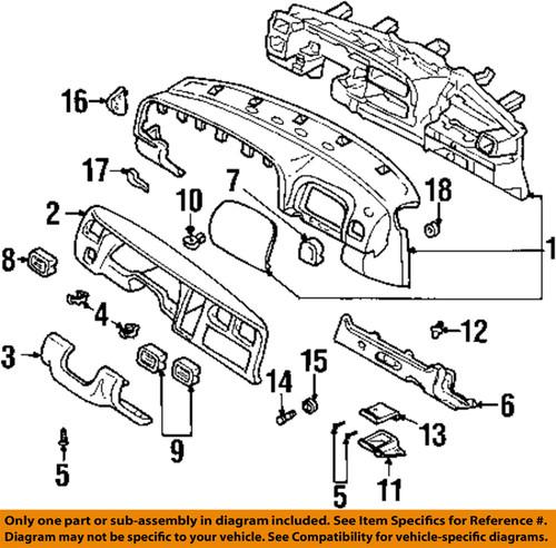 Find DODGE OEM 6504067 Instrument Panel-Cluster Bezel Retainer in ...