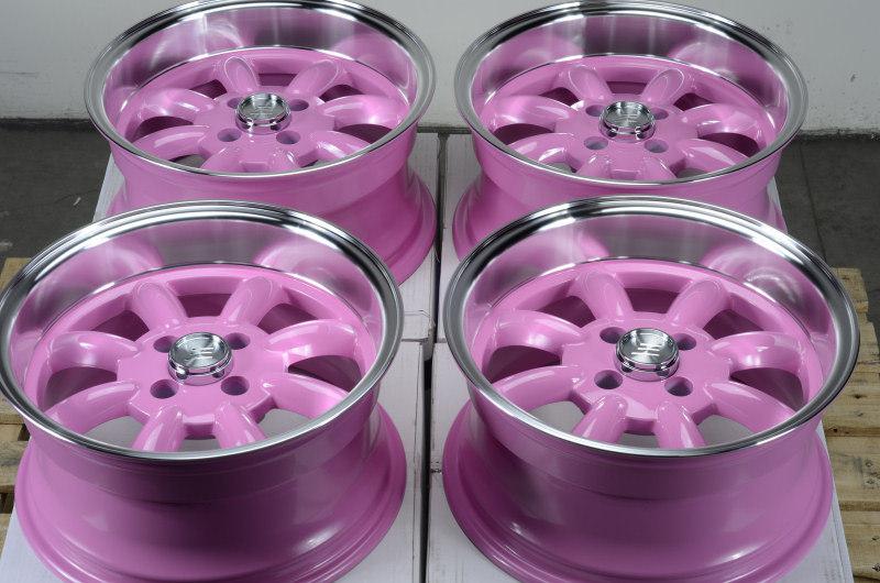 Sell 15 4x100 Pink Rims Yaris Civic Jetta Aveo Jetta Cobalt Low Offset ...