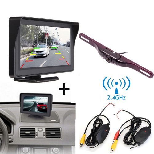 Sell 4.3" Car Monitor + Wireless Long License Car Reverse Rear View IR ...