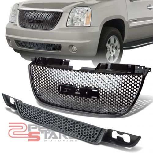 Sell 07-12 GMC GMT900 BLACK ABS PLASTIC FRONT+LOWER BUMPER SPORT GRILL ...