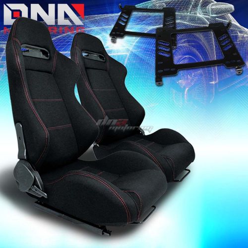 Purchase TYPE-R RACING SEAT BLACK CLOTH+SILDER/RAIL+FOR 93-98 GOLF/GTI ...
