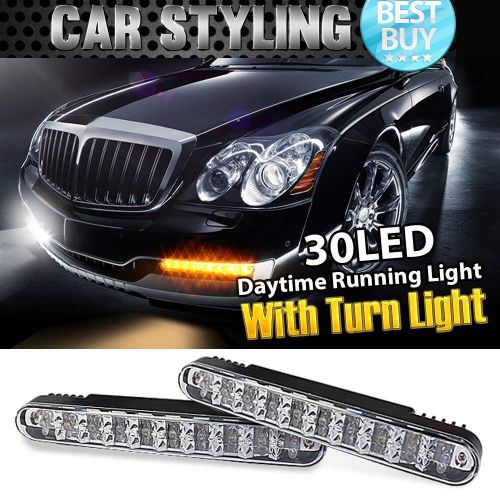 Sell Universal 30 LED Amber Turn Signal Light + DRL Daytime Running ...
