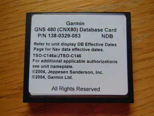 Sell Garmin GNS 480/CNX 80 Data card in CO, United States, for US $100.00