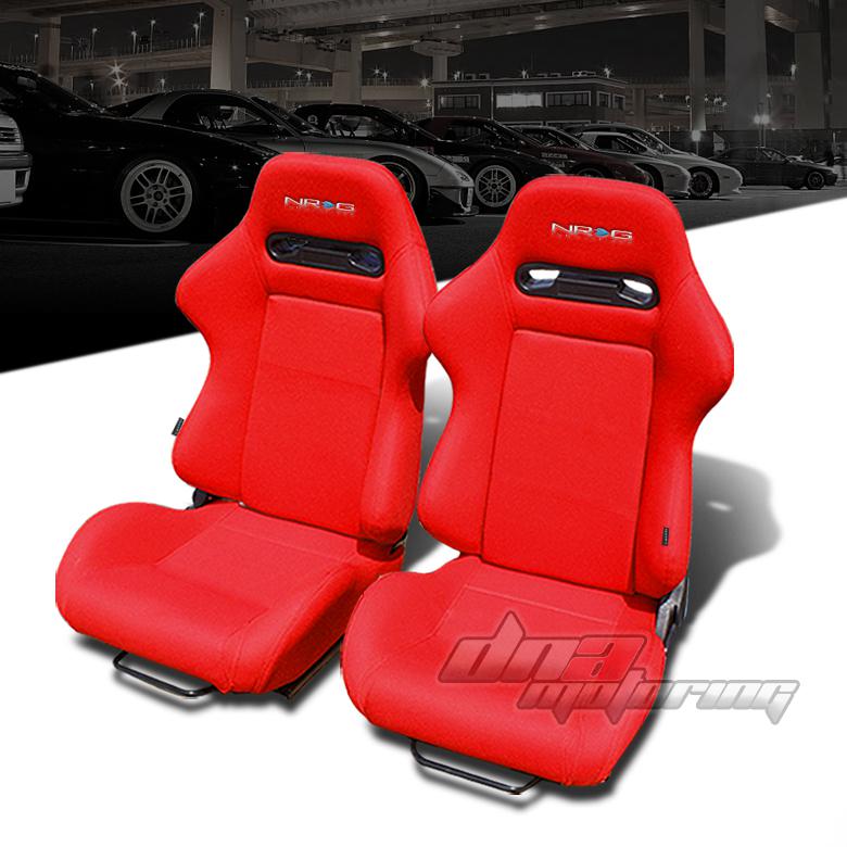 Sell 2x Black/Yellow Stripe Type-R Racing Bucket Seat Fabric Driver ...