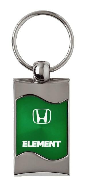 Sell Honda Element Green Rectangular Wave Key Chain Ring Tag Key Fob ...
