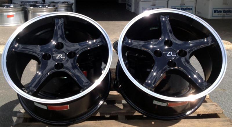 Purchase Black Mustang ® Cobra R Wheels 4 lug 1987-1993, 17 Inch Rims ...