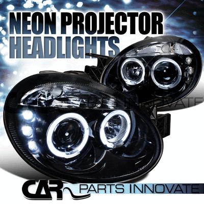 Purchase GLOSSY PIANO BLACK DODGE 03-05 NEON TINTED LED PROJECTOR ...