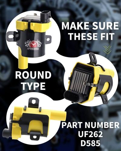 Purchase Set of 8 Round Ignition Coil Pack UF262 with Spark Plug and ...