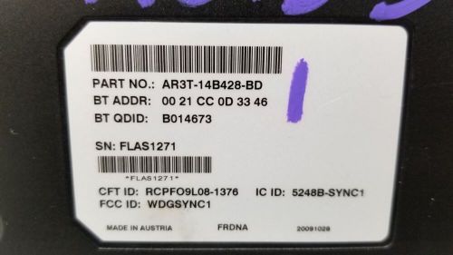 Purchase 10 FORD MUSTANG SHELBY GT500 COMMUNICATION ONSTAR CONTROL ...