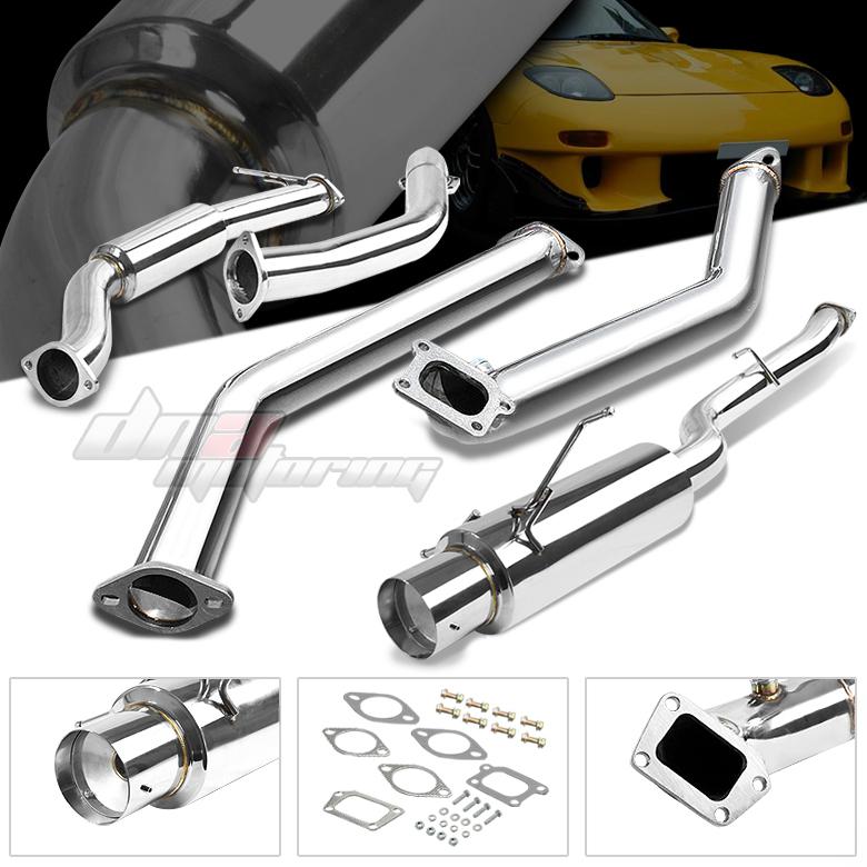 Purchase 93-97 MAZDA RX-7/RX7 FD 4.5" TIP TURBO BACK CATBACK+DOWNPIPE ...