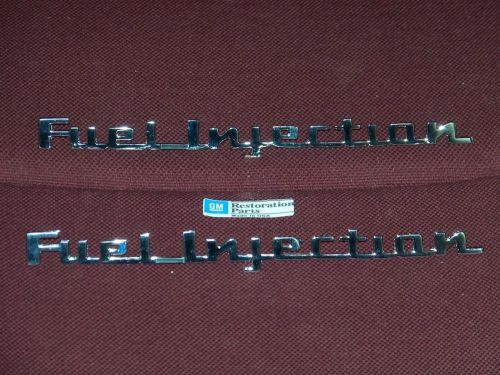 Buy 57 CHEVROLET CORVETTE FRONT FENDER FUEL INJECTION EMBLEMS 1957 BEL ...