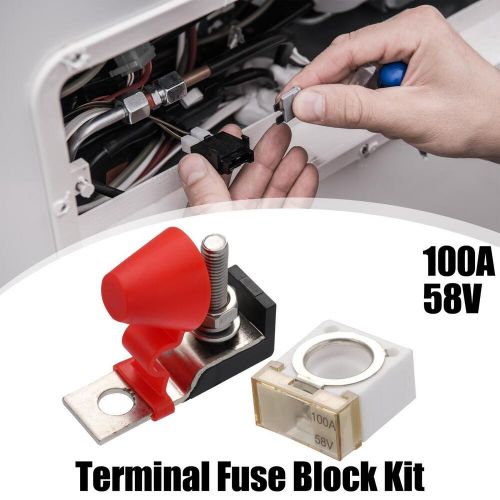 Buy 1 Set 100A Terminal Fuse Block Kit Fuse Max Voltage 58V for Car ...