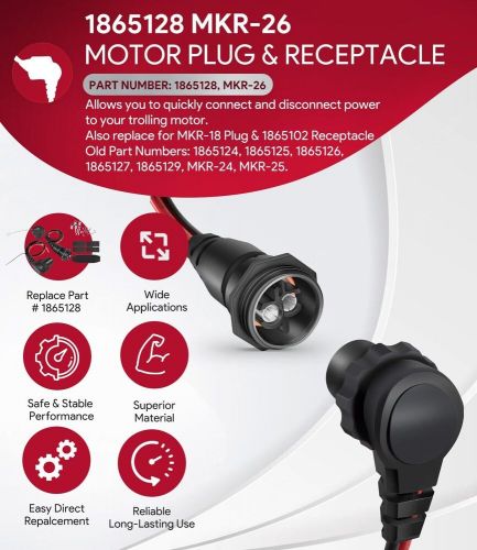 Buy for Minn Kota 12-48V Trolling Motor Plug and Receptacle + 60 AMP ...