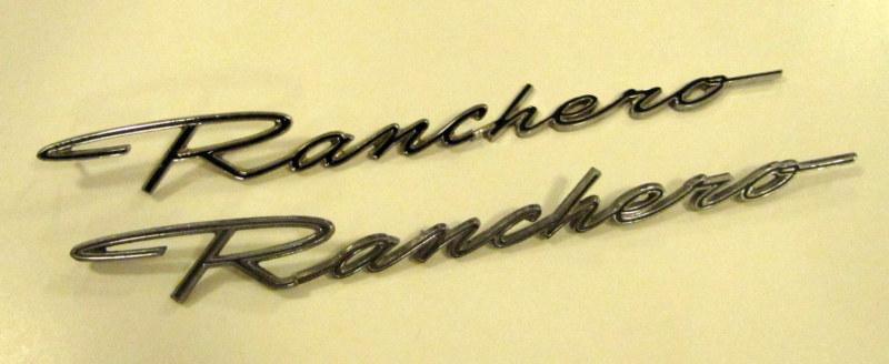 Buy 2 VINTAGE FORD FAIRLANE RANCHERO EMBLEMS PAIR 1966 1967 1968 FALCON ...