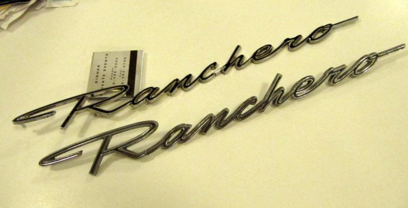 Buy 2 VINTAGE FORD FAIRLANE RANCHERO EMBLEMS PAIR 1966 1967 1968 FALCON ...