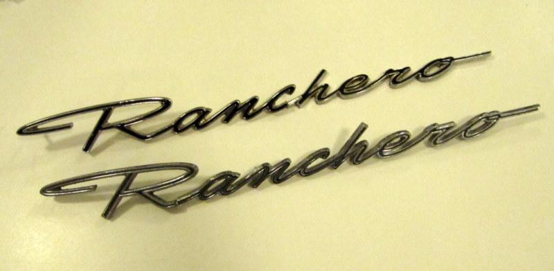 Buy 2 VINTAGE FORD FAIRLANE RANCHERO EMBLEMS PAIR 1966 1967 1968 FALCON ...