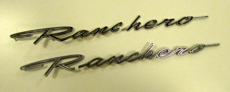 Buy 2 VINTAGE FORD FAIRLANE RANCHERO EMBLEMS PAIR 1966 1967 1968 FALCON ...