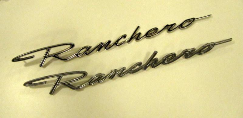Buy 2 VINTAGE FORD FAIRLANE RANCHERO EMBLEMS PAIR 1966 1967 1968 FALCON ...
